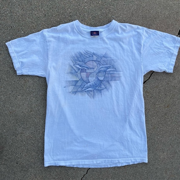 del sol | Shirts | Vintage 9s Dolphin Graphic Tshirt Size Large | Poshmark